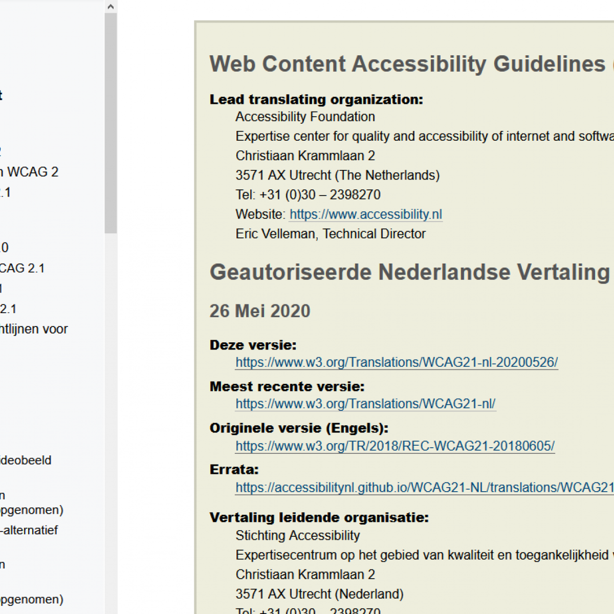 Richtlijnen voor toegankelijke websites in het Nederlands